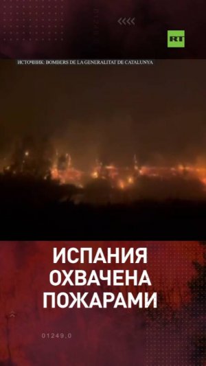 Крупный лесной пожар в Испании: более 1600 га под угрозой