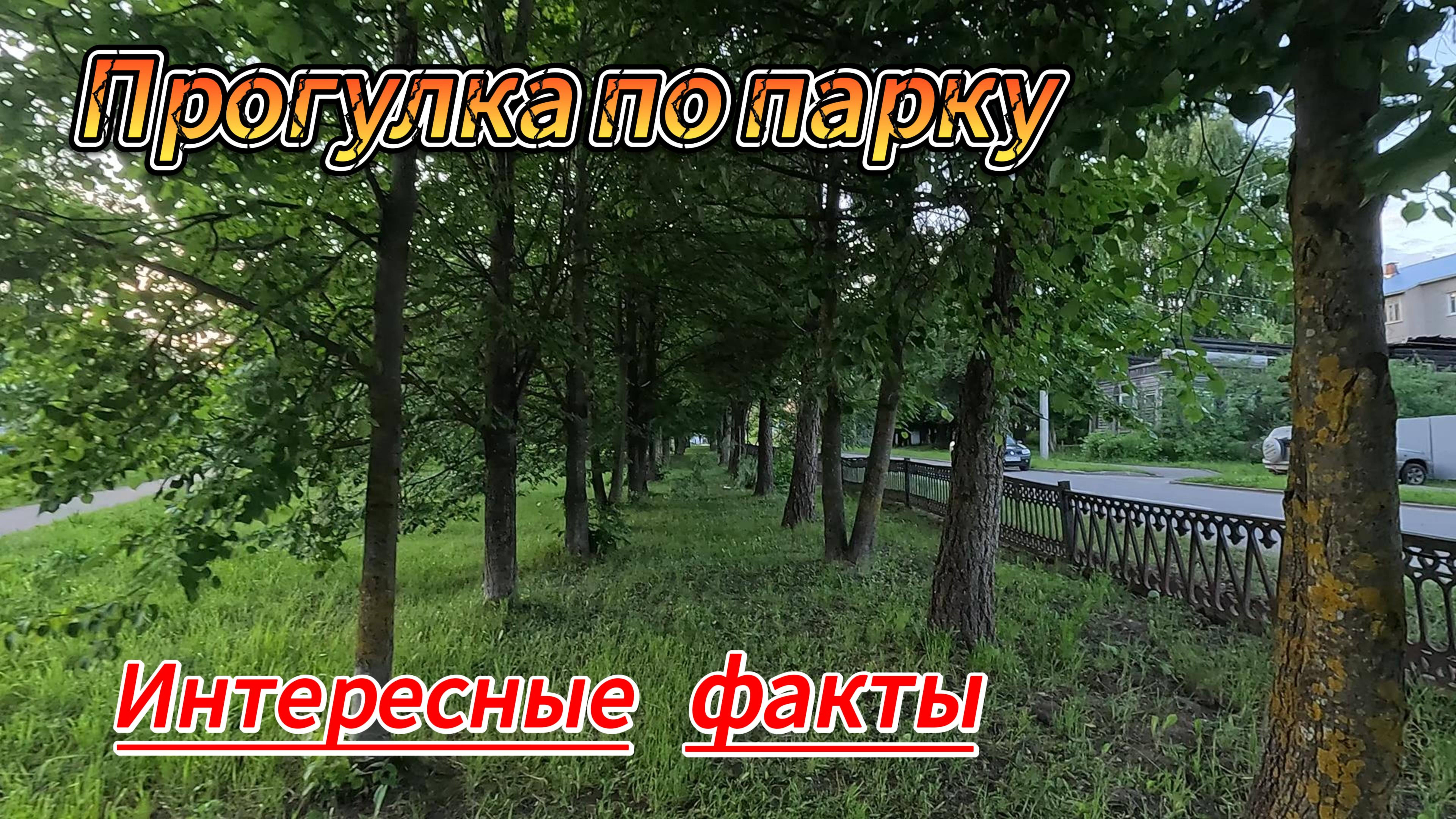 г. Тотьма прогулка по парку, интересные факты.