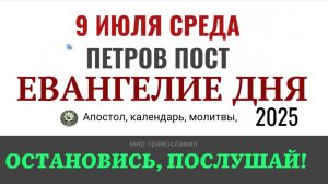 9 июля среда Евангелие дня 2025 с толкованием #евангелие