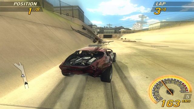 Flatout 2 Street Level 1 1 Street Challenge Cup 3 карта Water Canal 1 ...