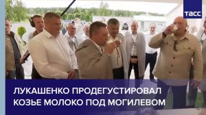 Лукашенко продегустировал козье молоко под Могилевом