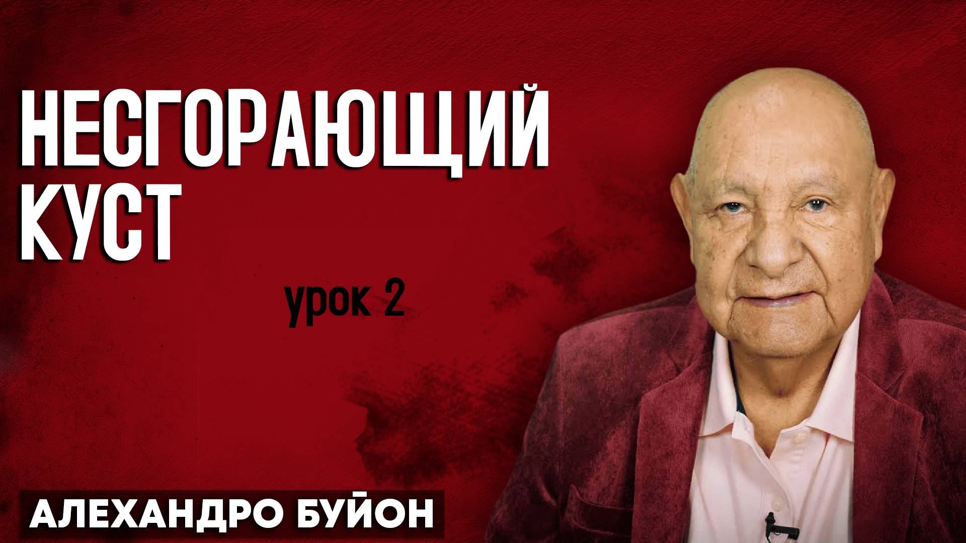 Несгорающий КУСТ / Урок 2 | Субботняя школа с Алехандро Буйоном