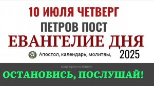 10 июля четверг Евангелие дня 2025 с толкованием #евангелие