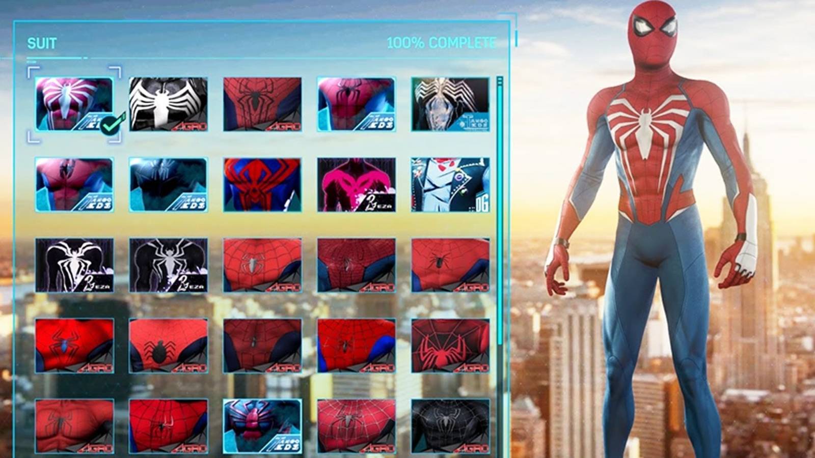ВСЕ НОВЫЕ КОСТЮМЫ И МОДЫ ЧЕЛОВЕКА ПАУКА В Marvel Spider Man 2