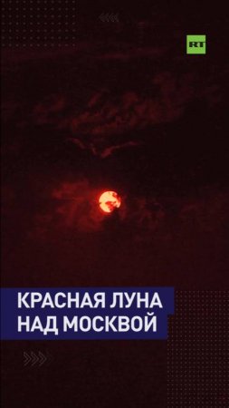 Над Москвой взошла красная Луна в ночь на среду, 9 июля