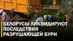 РАЗРУШИТЕЛЬНЫЙ УРАГАН ПРОШЕЛСЯ ПО БЕЛАРУСИ: люди помогают службам устранять последствия шторма