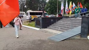Лужский рубеж, митинг в честь начала Ленинградской битвы.