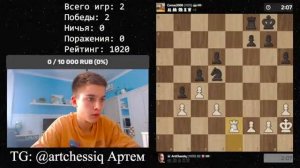 Блиц-спидран с ArtChessIq на chess.com