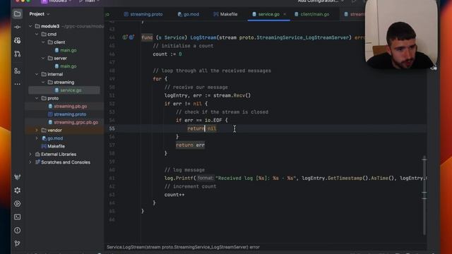 13. Implementing Client Streaming