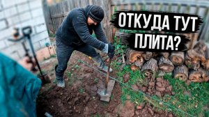 13 метров под баню оказалось мало, устанавливаем сваи как умеем