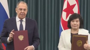 Церемония подписания плана межмидовских обменов между Россией и КНДР, Венсан, 12 июля 2025 года