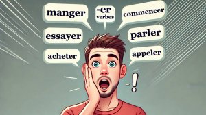 Все французские глаголы первой группы, включая те, у которых меняется корень