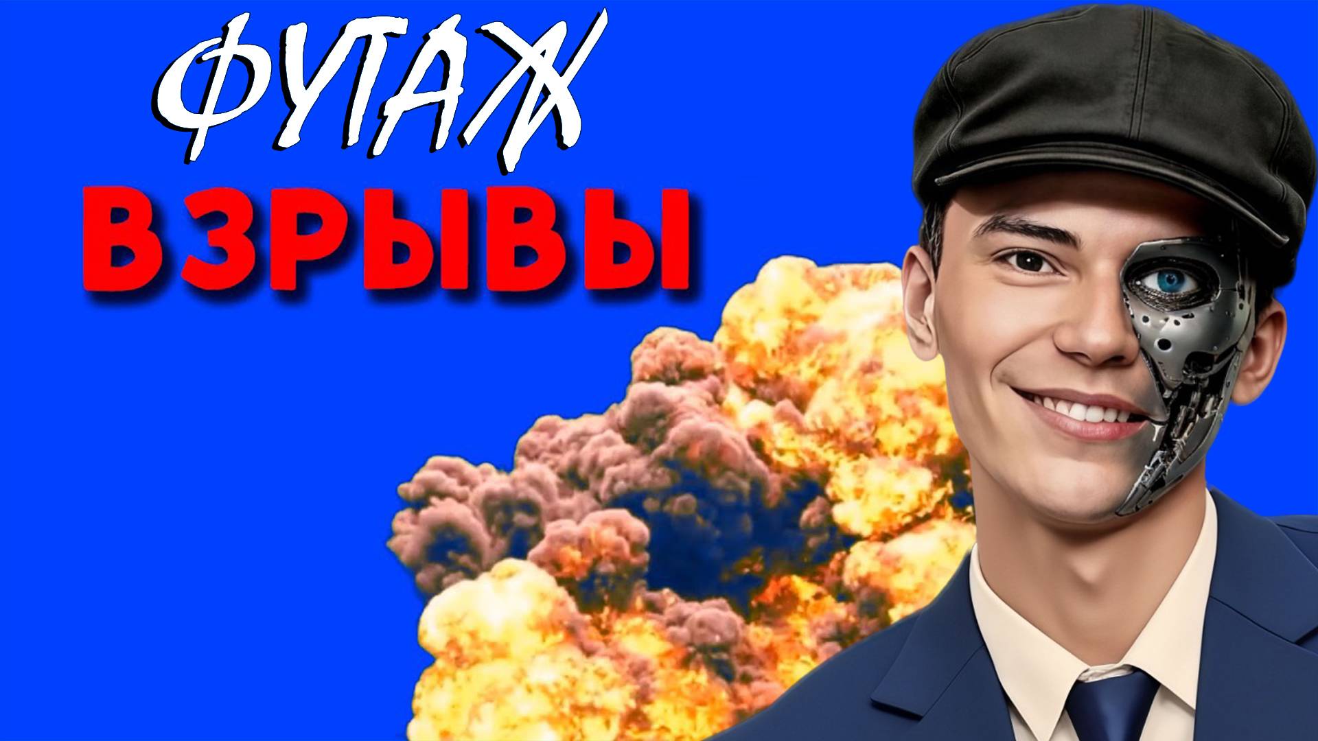 ФУТАЖ «ВЗРЫВЫ» СИНИЙ ФОН