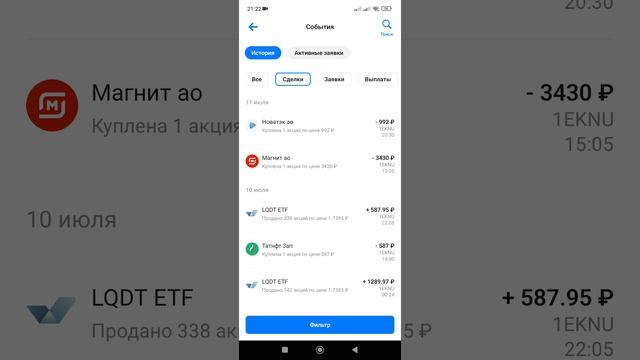 Покупаю во время снижения "Магнит" и другие акции.