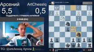 БЛИЦ МАТЧ с АРСЕНИЕМ ПЕРЕВЕРЗЕВЫМ на Сhess.com