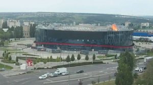 Момент удара беспилотника ВСУ по спорткомплексу в Белгороде