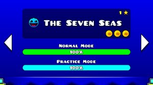 Прохождение уровня The Seven Seas на три золотые монеты в Geometry Dash Meltdown