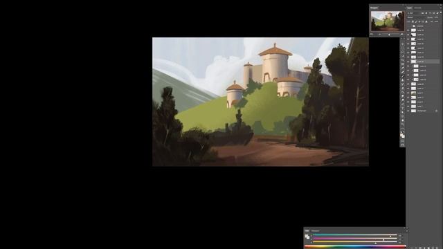 4 VICTOR STARIS Painting a Landscape Environment ( Concept Art Process )
