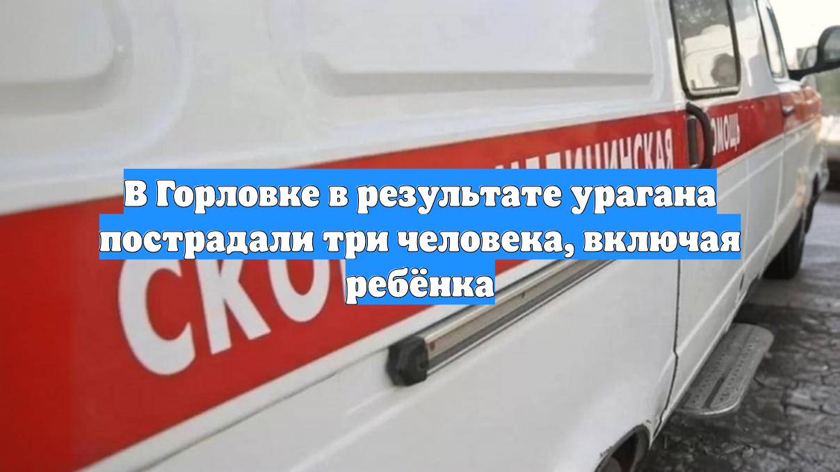 В Горловке в результате урагана пострадали три человека, включая ребёнка