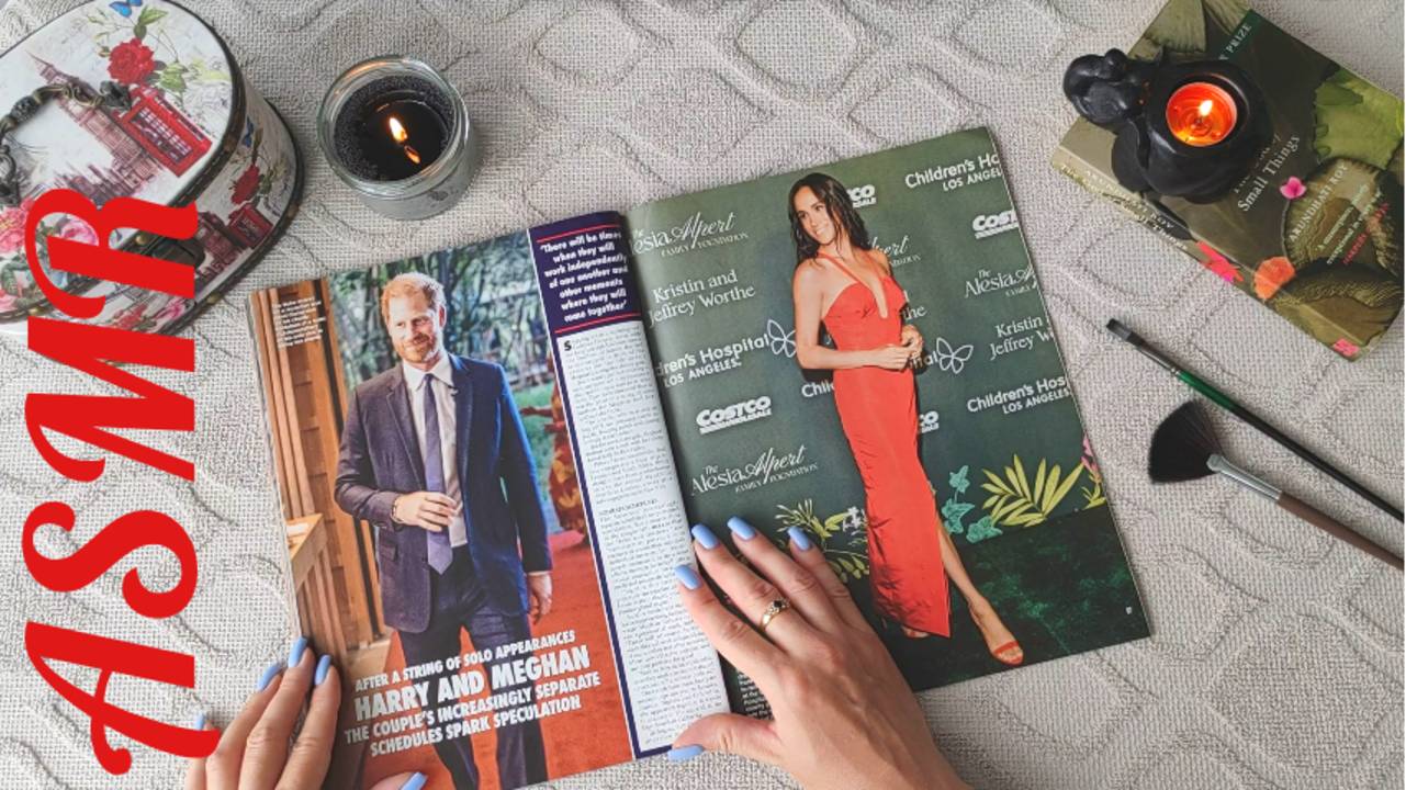 #25 Уютный АСМР с королевским вайбом: листаем англоязычный журнал Hello под близкий шепот | ASMR