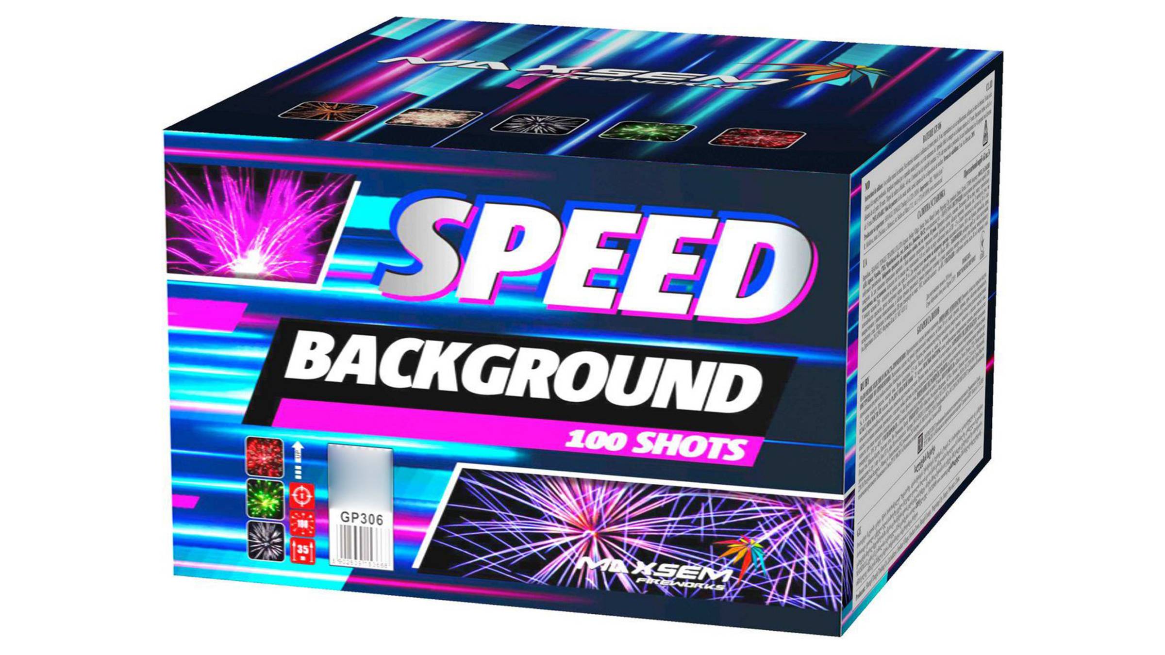 GP306 Салют "Speed Background" (0,6" х 100 залпов) "Maxsem"