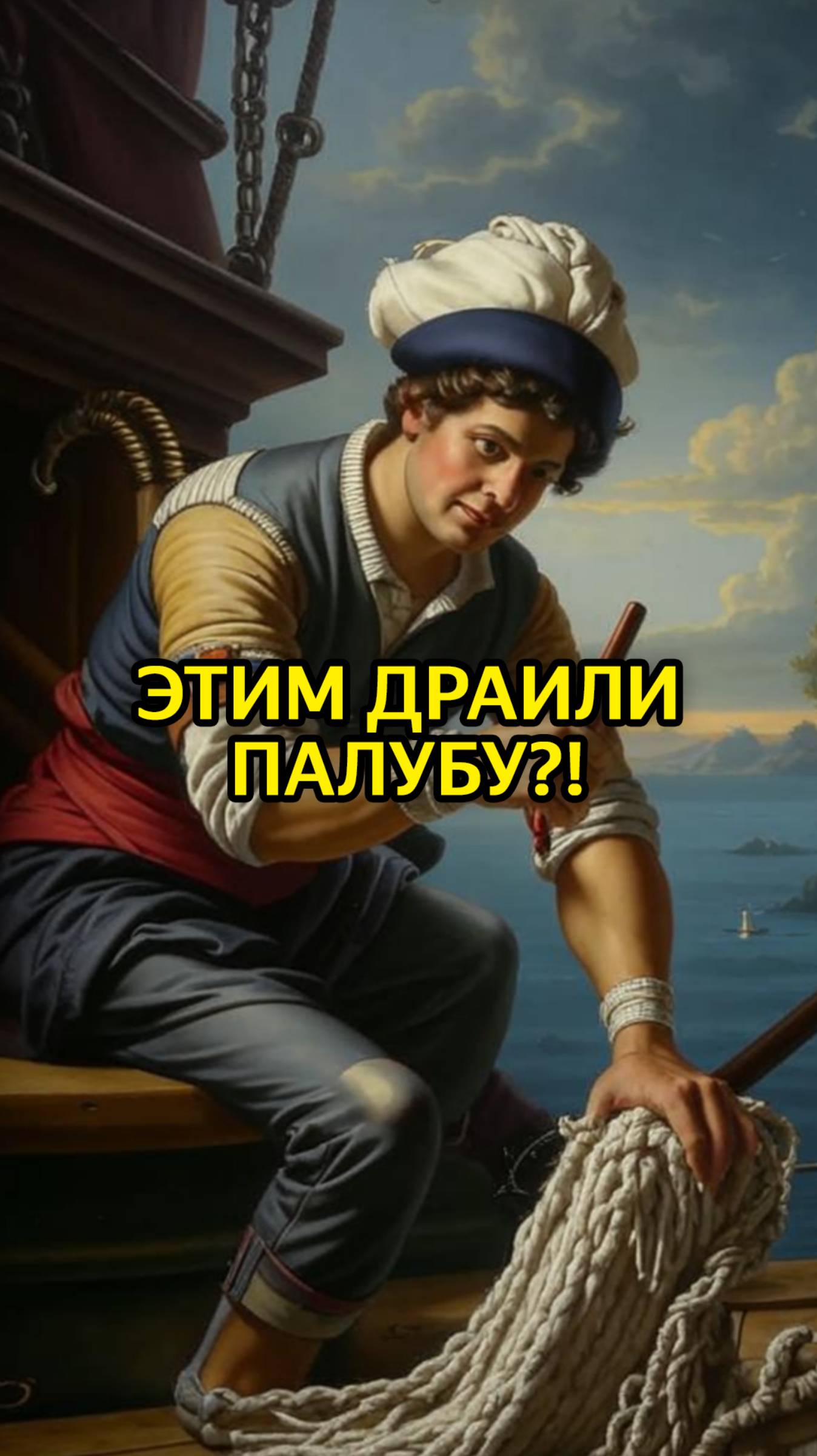 Чем мыли палубу корабля в 18 веке? #история #моряки #флот