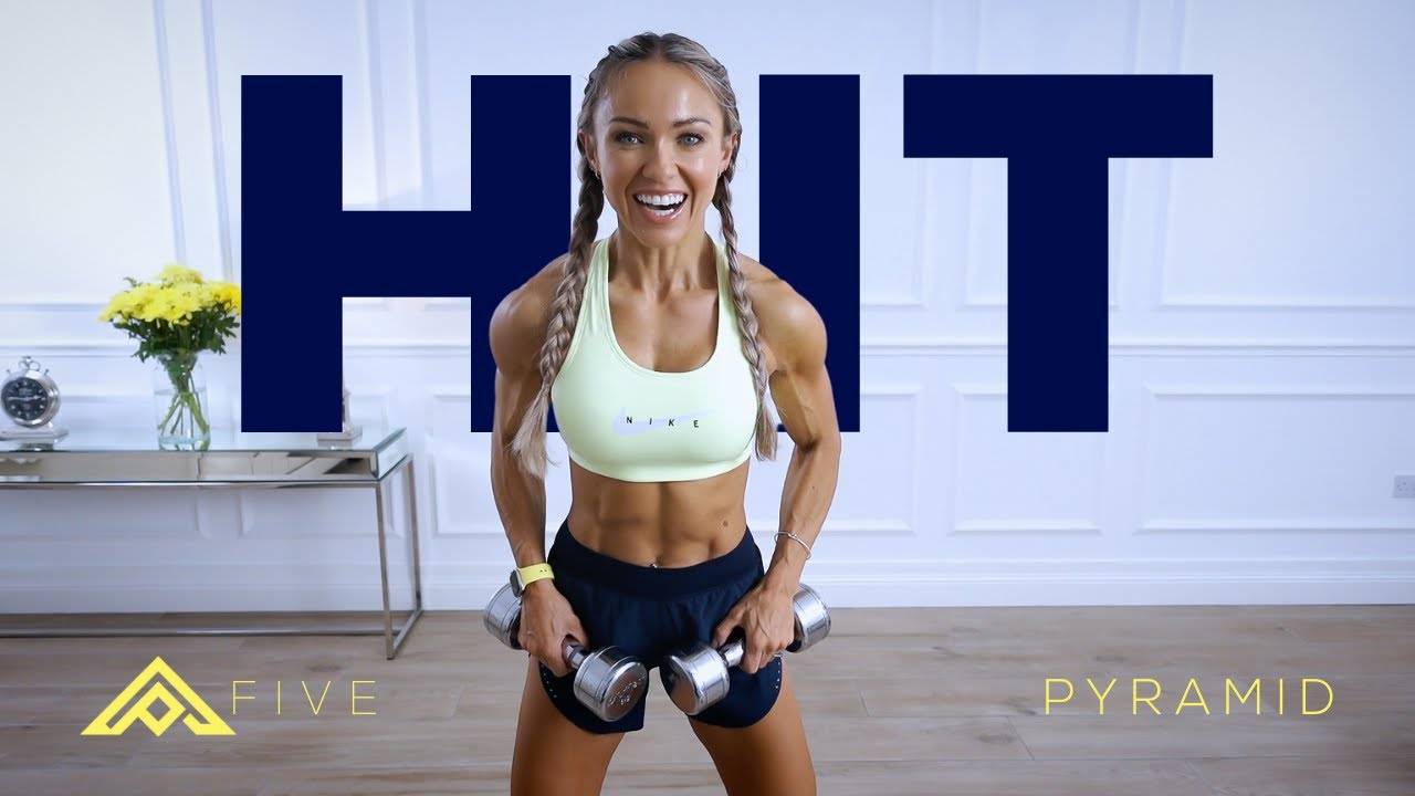 Caroline Girvan - PYRAMID HIIT WORKOUT - Full Body with Dumbbells | Pyramid Series Day 5