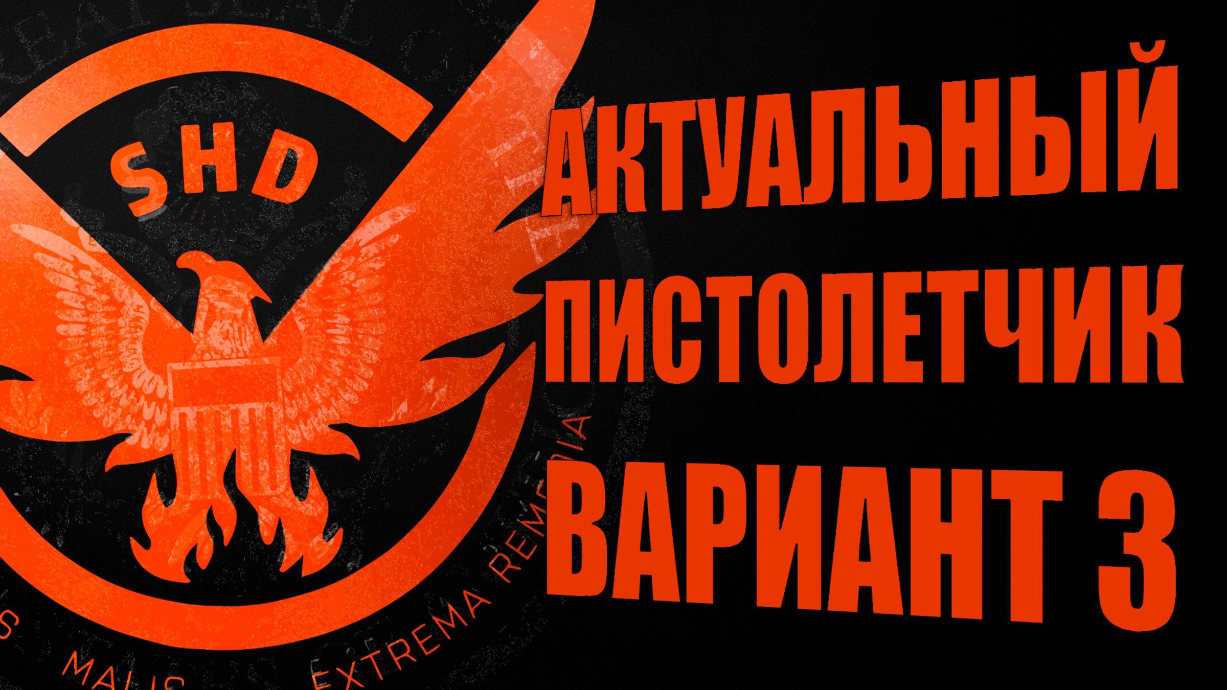 Актуальная сборка Пистолетчик вариант три  The Division 2