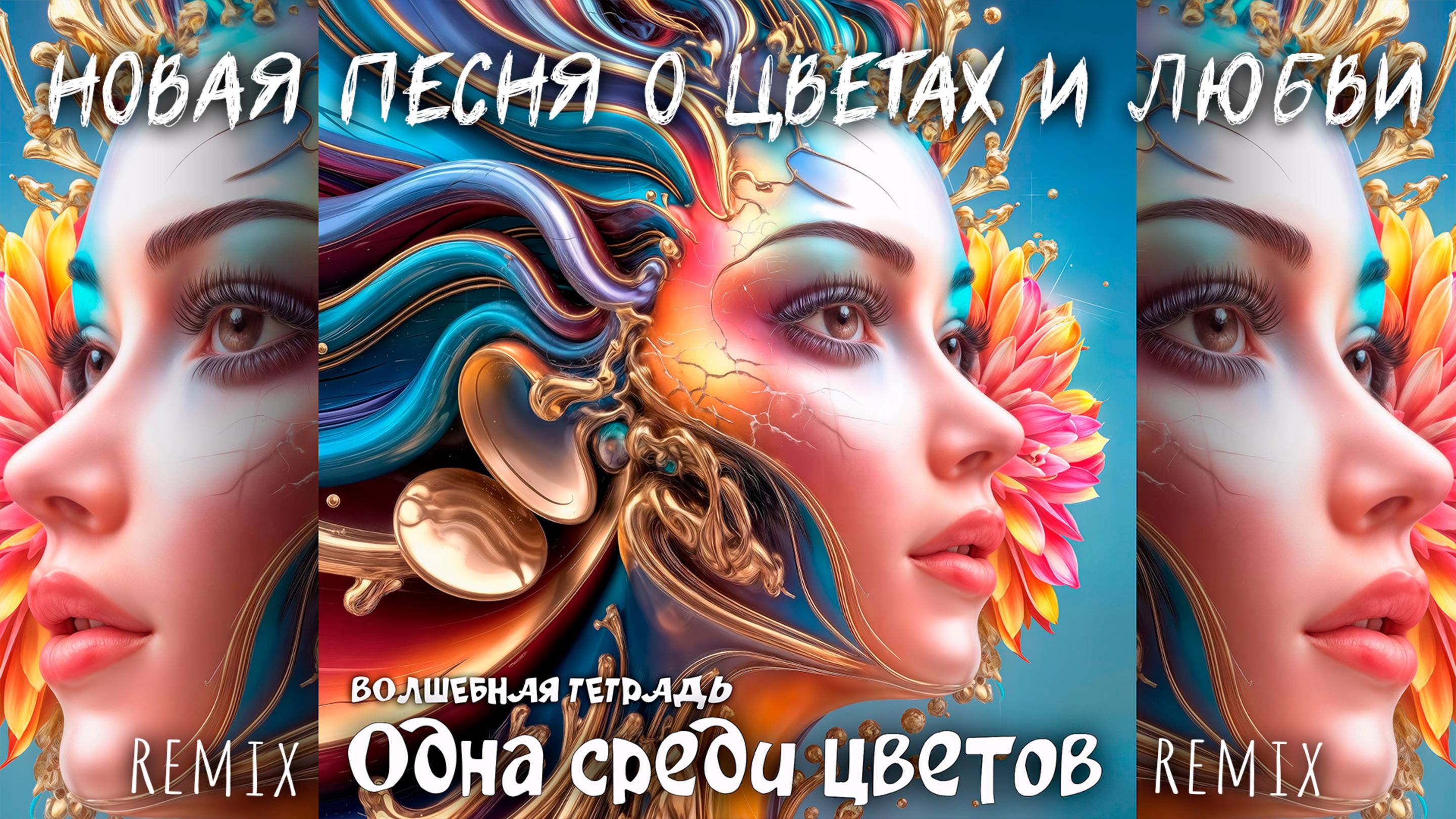 Волшебная тетрадь. "Одна среди цветов". Новая романтическая  песня о девушке, любви и цветах.