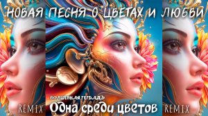 Волшебная тетрадь. "Одна среди цветов". Новая романтическая  песня о девушке, любви и цветах.
