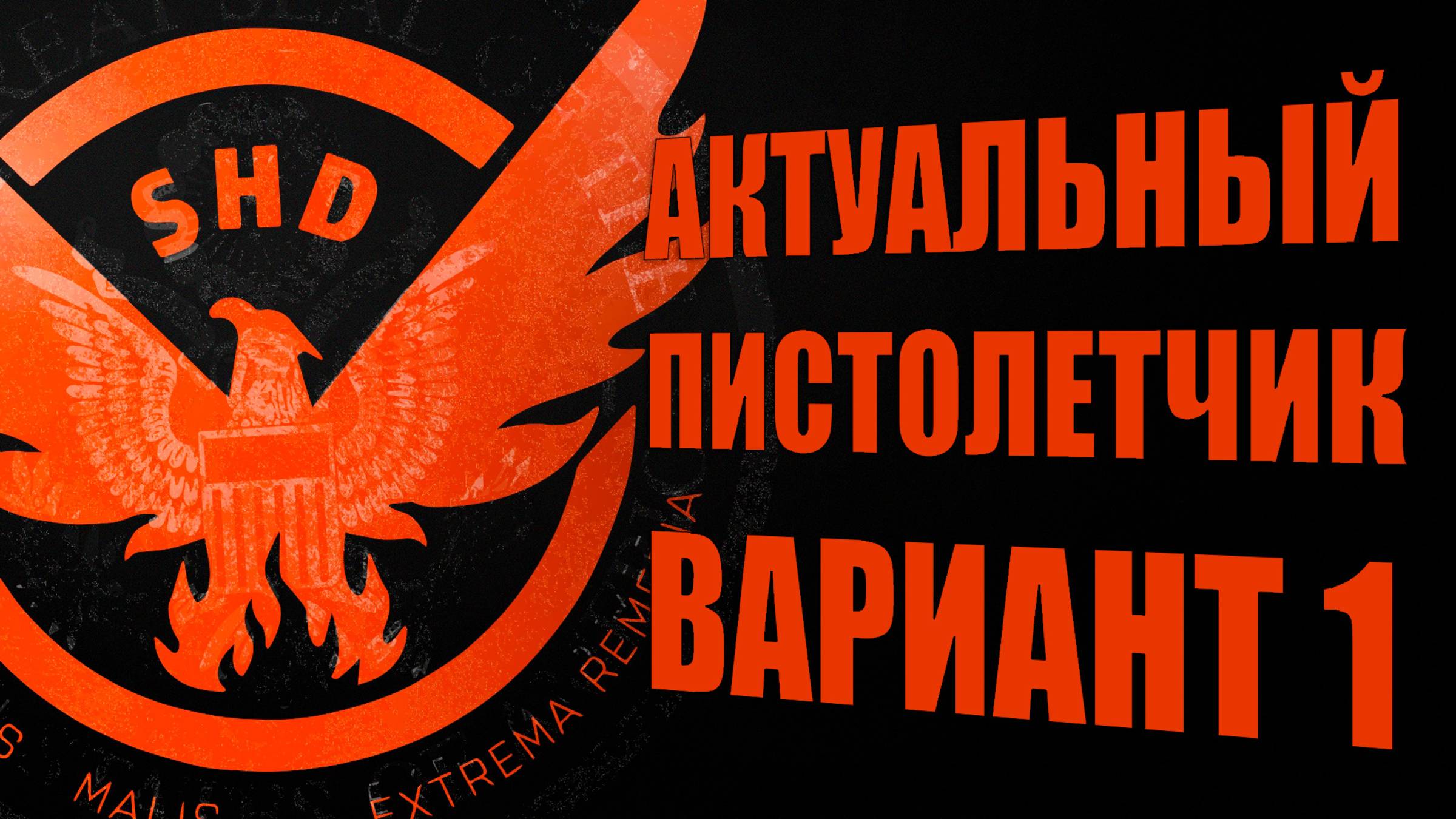 Актуальная сборка Пистолетчик золотой вариант один  The Division 2