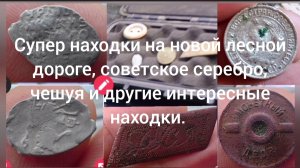 Супер находки на лесной дороге с металлоискателем ( советское серебро, чешуя, и другие находки)