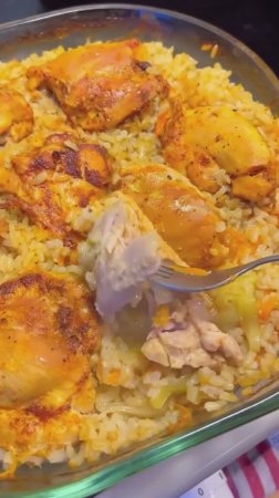 Вкусный обед с рисом и курочкой🍗