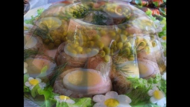 Новогоднее меню! Заливное мясо. Заливная рыба, заливной холодец. Идеи оформления заливных блюд.