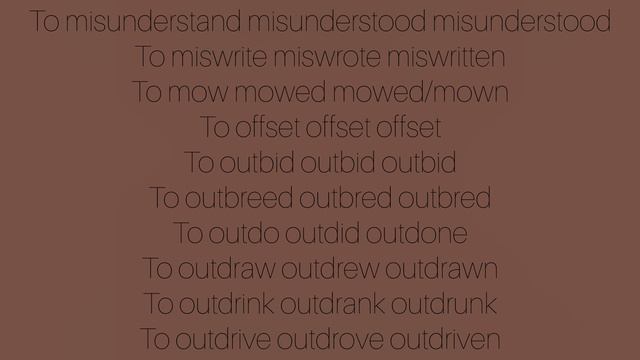 Неправильные Глаголы Часть 14 Irregular Verbs Part 14