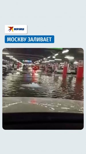 Дождевая вода топит парковки, метро и улицы Москвы