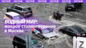 Москву затопило: машины тонут, люди плывут. Кадры ливня в столице