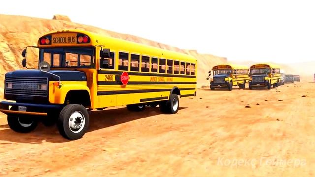 Битва автобусов Гонка на выживание. BeamNG Drive - Реалистичные автомобильные аварии и погони и ДТП