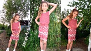 ✨️По Вашим просьбам! Платье спицами "ЗИГЗАГОМ БЕЛЫМ"✨️Мастер класс ✨️