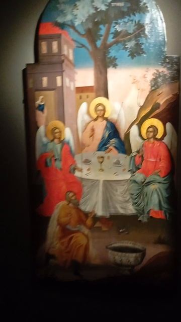 Троица Ветхозаветная. Гостеприимство Авраамово. Середина XVI века.