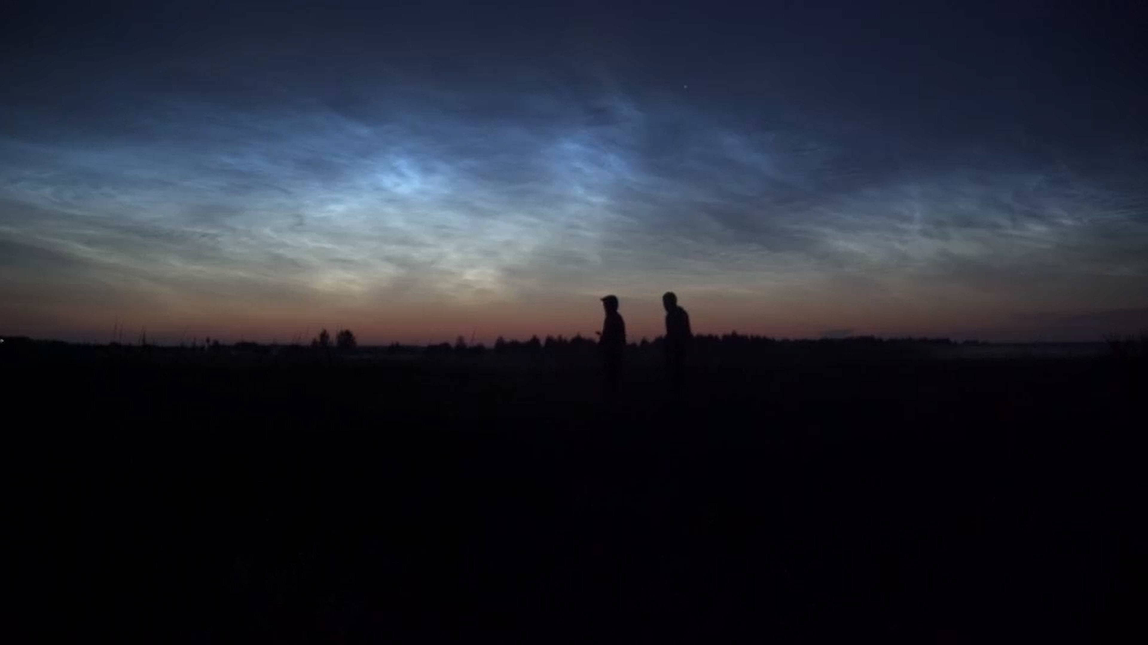 Летняя ночь в поле под серебристыми облаками | деревня Никулино 2025