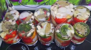 МАРИНОВАННЫЕ ПОМИДОРЫ НА ЗИМУ - АССОРТИ. КОНСЕРВАЦИЯ НА ЗИМУ.