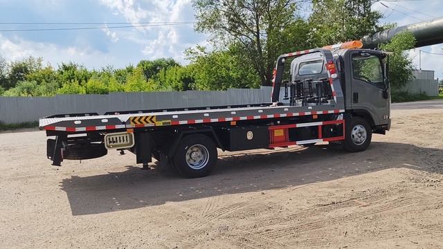 Видеообзор эвакуатор ISUZU ELF KV600 серый лето 2025  ISUZU ELF KV100 P700 P100 🚚ISUZU ELF 2025-07-