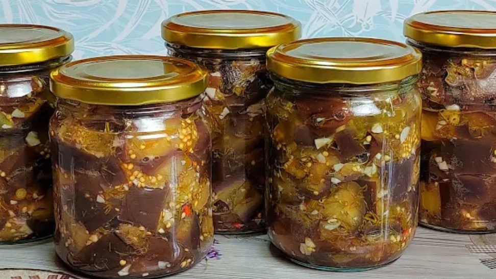 Баклажаны как Грибы !!! На зиму Маринованные Баклажаны с чесноком и укропом 🍆🍆