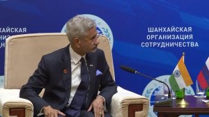 С.В.Лавров и С.Джайшанкар «на полях» заседания СМИД ШОС, Тяньцзинь, 15 июля 2025 года