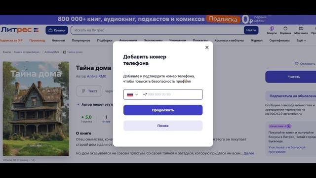 Пишу новую книгу. Тайна дома.
