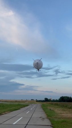 Первый взлёт дирижабля AERONOVA на втором аэродроме