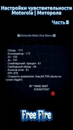 Лучшие настройки на все моторола фри фаер 2025!  | читерские настройки чувствительности Motorola ff