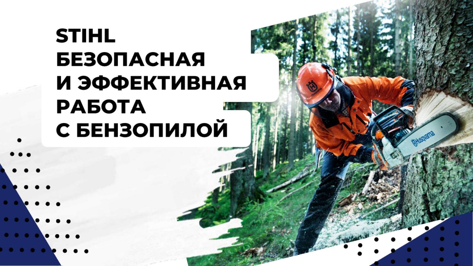 STIHL Безопасная и эффективная работа с бензопилой