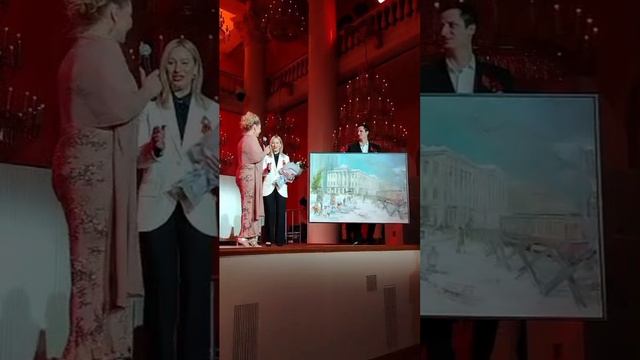 2025-Аида Ханемайер. Вручение картины Колонному залу Дома Союза